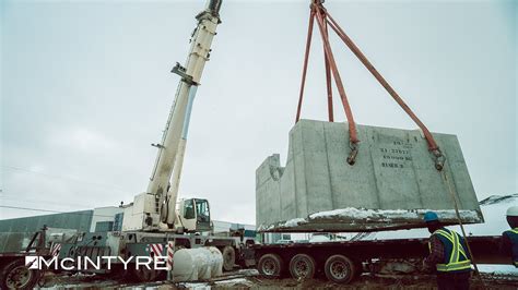 Hoisting Concrete Vaults Mcintyre Crane And Rigging Youtube