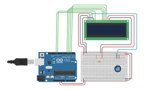 Circuit Design Exemplo Display Lcd Tinkercad