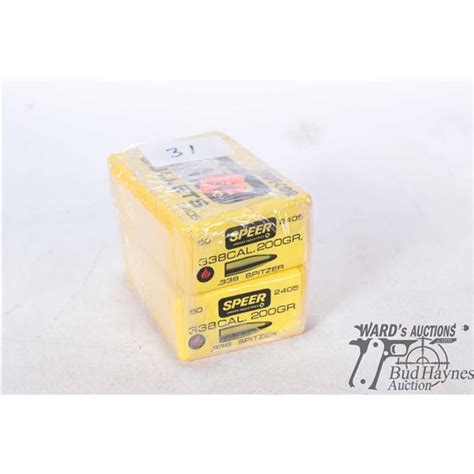 Two Full 50 Count Boxes Of Speer 338 Cal 200 Grain Spitzer