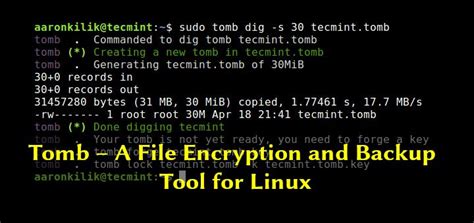 Tecmint Linux Howtos Guide On Linkedin Tomb A File Encryption And Personal Backup Tool For