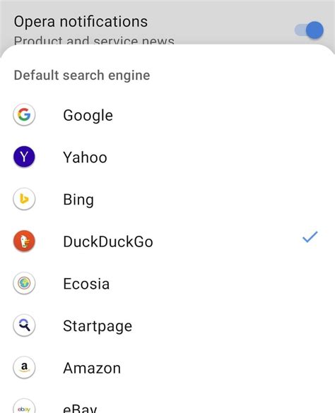 How To Change Your Default Search Engine In Opera DuckDuckGo Help Pages