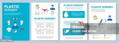 성형 수술 브로셔 템플릿 레이아웃 신체 재건 전단지 소책자 선형 그림이있는 전단지 인쇄 디자인 잡지 연례 보고서 광고 포스터에 대한 벡터 페이지 레이아웃 A4 용지에 대한