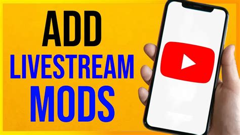 How To Add Mods In My Youtube Live Stream Tutorial Youtube
