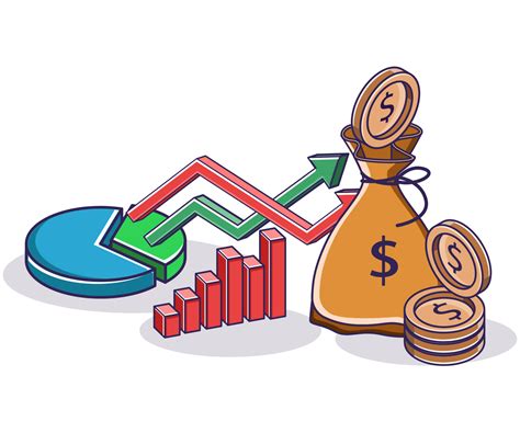 Money Filled Sack And Data Analyst Pie Chart 8258588 Vector Art At Vecteezy