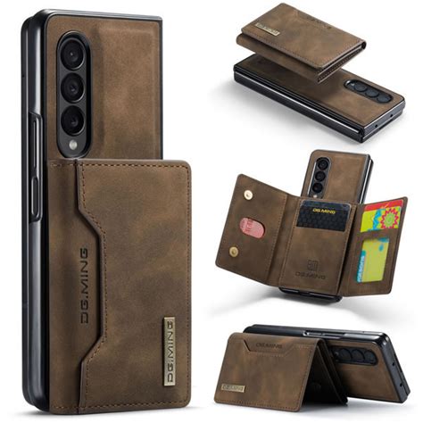 Dg Ming Samsung Galaxy Z Fold G Detachable Leather Wallet Case Coffee