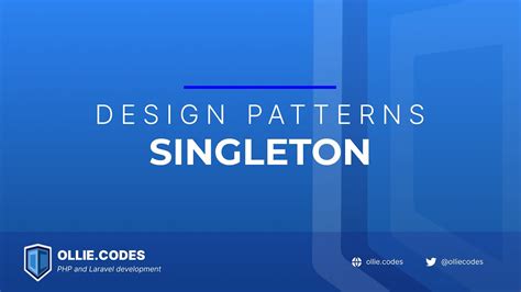 The Singleton Pattern Design Patterns In Php Youtube
