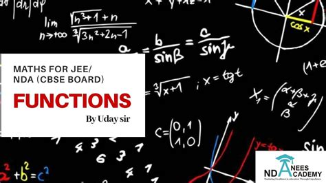 Maths Jee Nda Cbse Functions Youtube