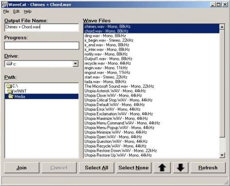 Wavecat ~ Combines Multiple Wav Files The Audio File