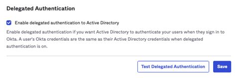 How To Disable Delegated Authentication For Active Directory