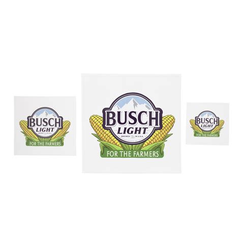 Busch Light Corn Logo Sticker Various Sizes 3 Pack