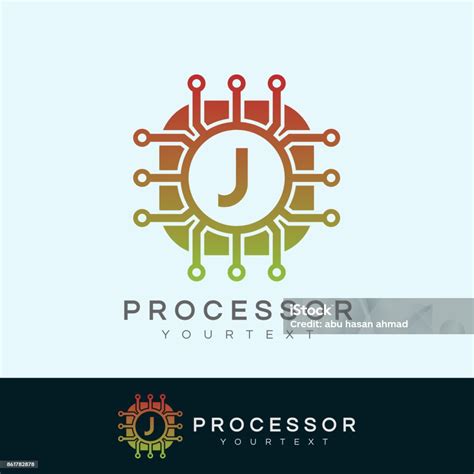 프로세서 초기 편지 J 아이콘 디자인 Cpu에 대한 스톡 벡터 아트 및 기타 이미지 Cpu 개념 개발 Istock