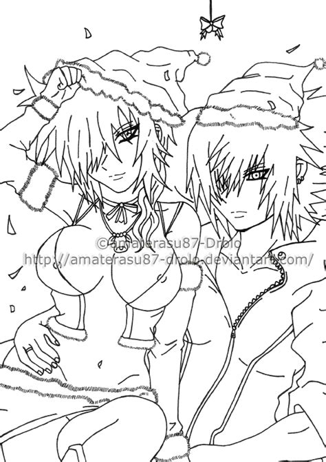 Ffxiiichristmaslineart By Drolo87 Hentai Foundry