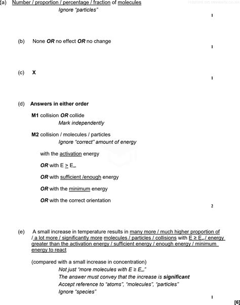 Collision Theory Questions Revisely