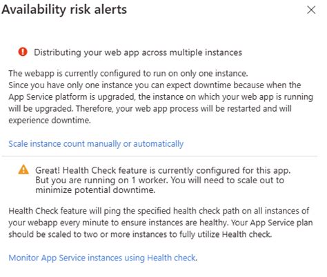 Web App Availability Risk Alerts Microsoft Qanda
