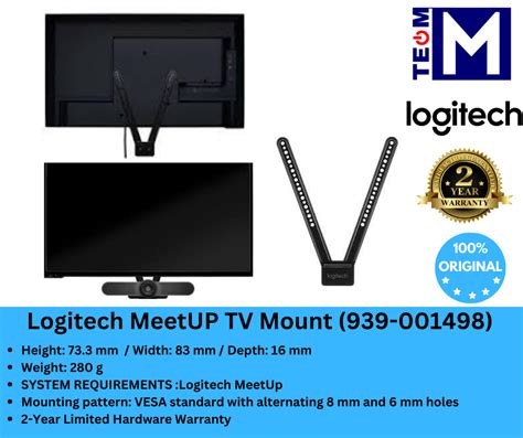 Logitech Tv Mount For Meetup Conferencecam