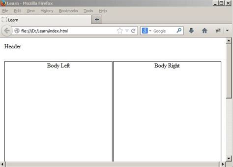 Header Body Left Body Right And Footer Html CSS Example NgDeveloper