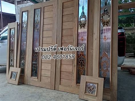 🚪🏅🚪🏅🚪🏅🚪🏅🚪🏅🚪🏅🚪🏅 7 ชิ้น งานไม้สักทองเก่า กระจกนิรภัย พร้อมวงกบไม้แดงไทย เตรียมจัดส่ง ลูกค้า จ