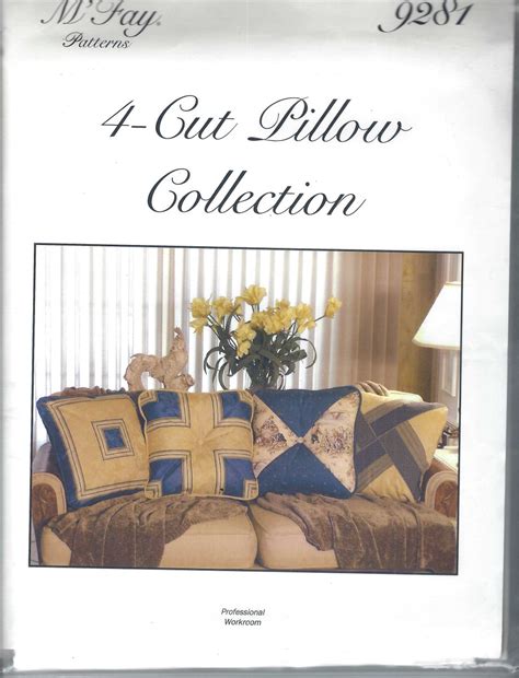 Rare Uncut M Fay Sewing Pattern 9281 Accessory Pillows Factory Folded