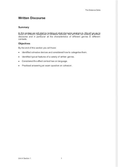 Pdf Unit4section1 Written Discourse Dokumentips