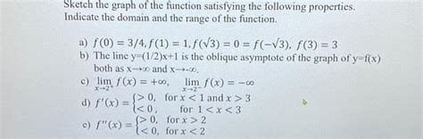 Sketch The Graph Of The Function Satisfying The