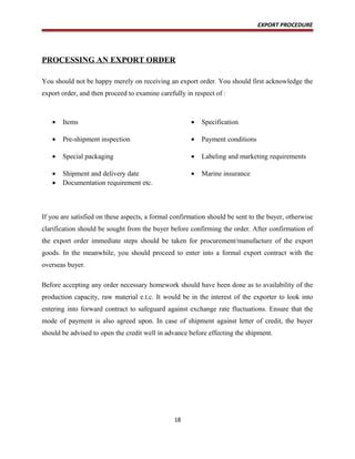 Export Procedure PDF