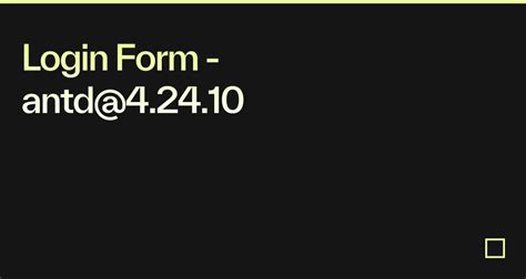 Login Form Antd Codesandbox