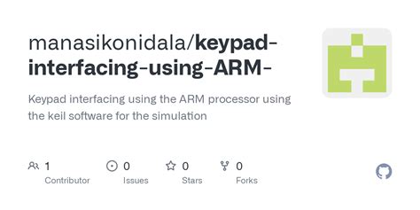 Github Manasikonidala Keypad Interfacing Using Arm Keypad Interfacing Using The Arm