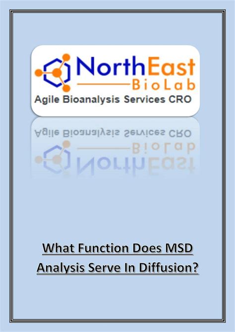 What Function Does Msd Analysis Serve In Diffusion By Ben Stocks Issuu