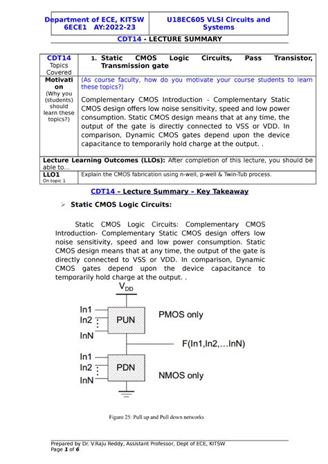 Vlsi Cdt14 Summary 6ece1 2022 23 6ece1 Ay2022 Systems Cdt14 Lecture Summary Cdt Topics