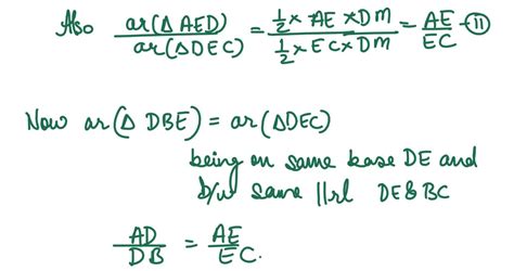A If A Line Is Drawn Parallel To One Side Of A Triangle To Intersect
