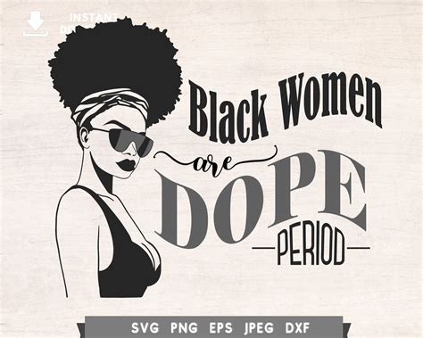 Black Women Are Dope Svg Black Female Fitness Svg Afro Woman Etsy