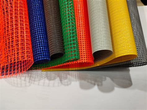 Pvc Mesh Woven Fabric Pvc Coated Polyester Mesh Outdoor Safety Fabric