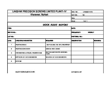 Dock Audit Report 16 Pdfcoffee Com
