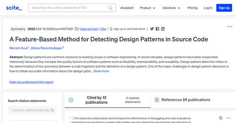 A Feature Based Method For Detecting Design Patterns In Source Code