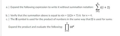 Solved A Expand The Following Expression To Write It Chegg Com