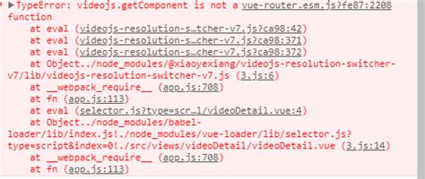 typeerror videojs getcomponent is not a function · issue 2 · xiaoyexiang videojs resolution