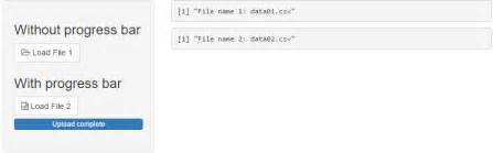 r getting rid of the status bar in file upload in shiny stack overflow