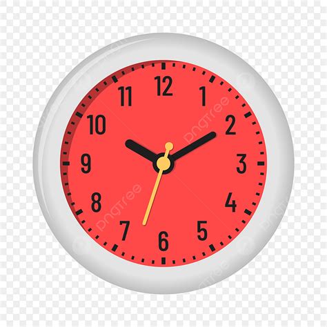 플랫 스타일의 벽시계 시계 일러스트 시 분 둘째 Png 일러스트 및 벡터 에 대한 무료 다운로드 Pngtree