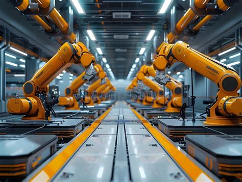Sleek And Minimalist High Tech Manufacturing Facility With Precision Automation And Cinematic
