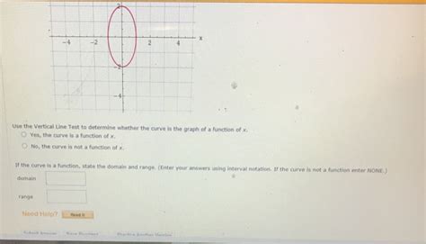 solved 4 2 use the vertical line test to determine whether