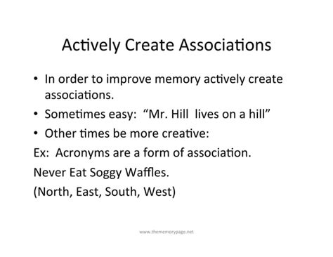 Memory Improvement Tips Pdf