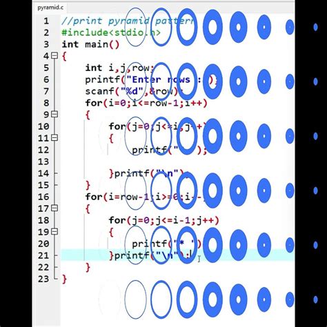 programming pyramid pattern c programming interview learning