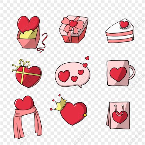 발렌타인 데이 사랑 선물 일러스트 만화 스타일디자인상징 Png 일러스트 무료 다운로드 Lovepik