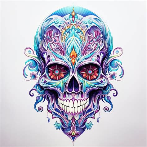 100 Colorful Sugar Skull Tattoo Designs Unique Detailed