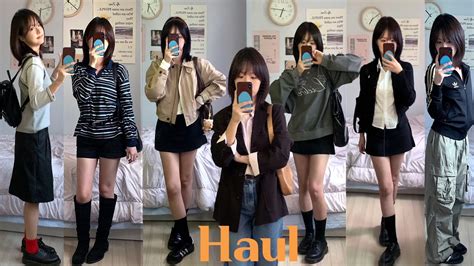문의 많았던 ´ ˘ `♡ 진짜 예쁜 것들만 모아온 가을 패션하울 🎁 아디다스 사이즈 추천 키작녀치마오헤시오페스토 Youtube