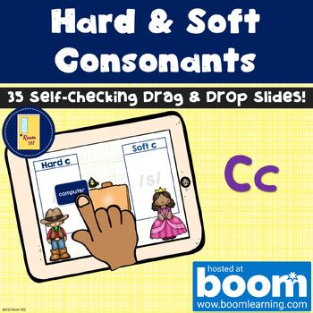 Hard Soft C Sort BOOM CARDS By Room TPT