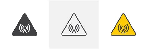 Non Ionizing Radiation Hazard Sign Xray Royalty Free Vector