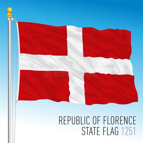 Republic Of Florence Historical State Flag Stock Vector Illustration Of Historical Europe