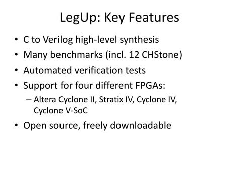 Ppt From Software To Circuits High Level Synthesis For Fpga Based Processoraccelerator
