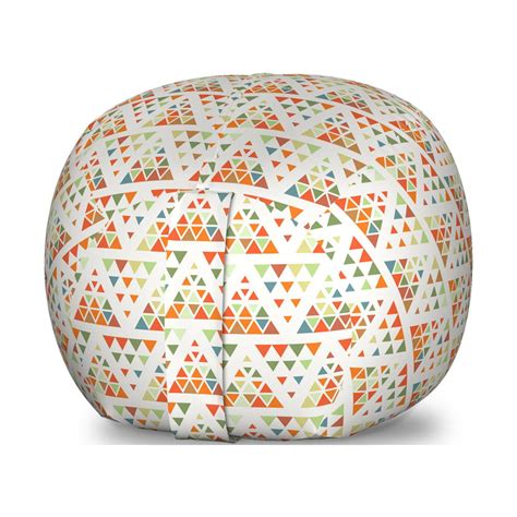 Abstract Storage Toy Bag Chair Geometric Shapes Pattern Triangular Formations Modern Retro